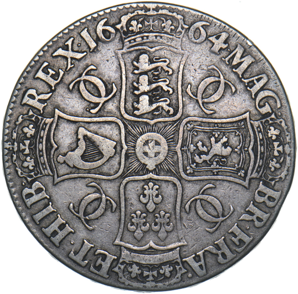 1664 Crown - Charles II British Silver Coin - Nice – The Coin King