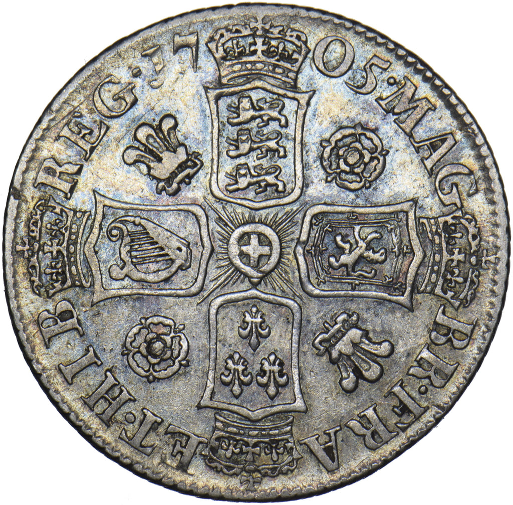 1705 Shilling (Roses & Plumes) - Anne British Silver Coin - Nice – The ...