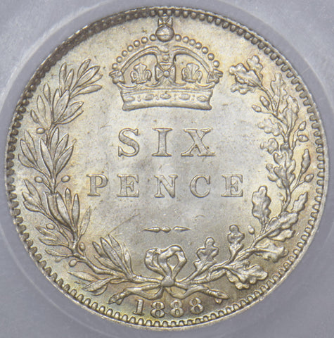 1888 Sixpence (CGS UNC 82) - Victoria British Silver Coin - Superb ...