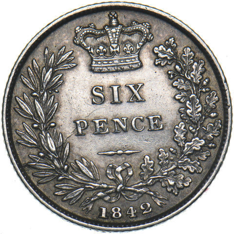 1842 Sixpence - Victoria British Silver Coin - Nice – The Coin King