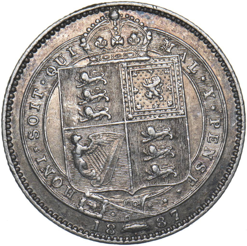 1887 Shilling - Victoria British Silver Coin - Nice – The Coin King