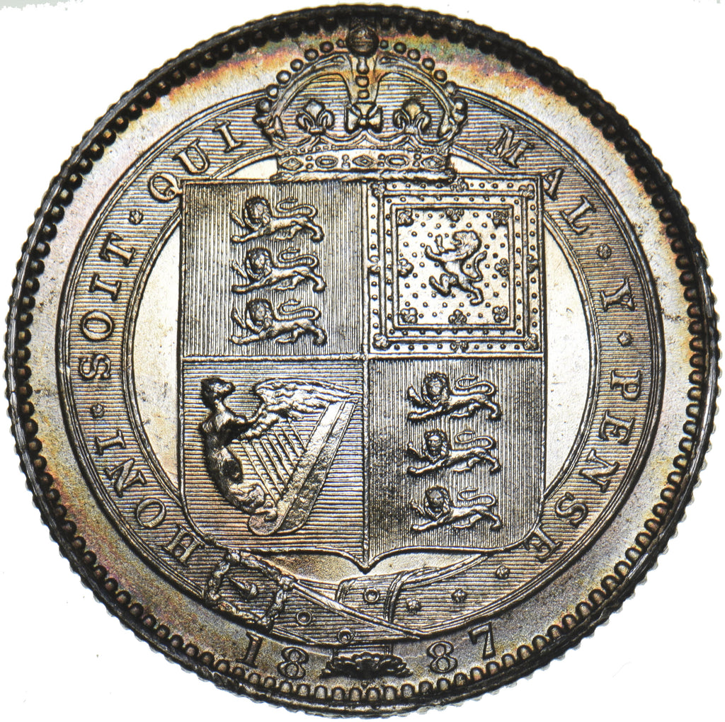 1887 Shilling - Victoria British Silver Coin – The Coin King