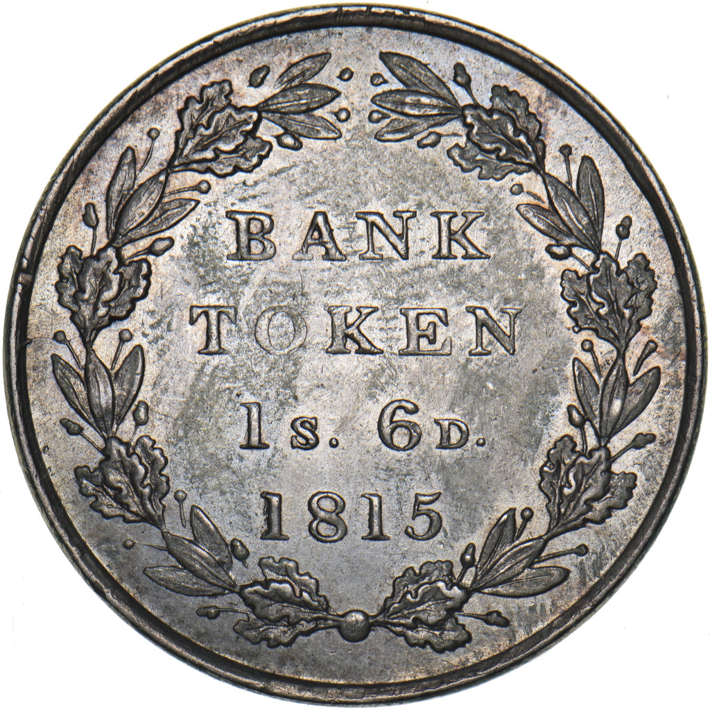 1815 Eighteenpence Bank Token - George III British Silver Coin - Very ...