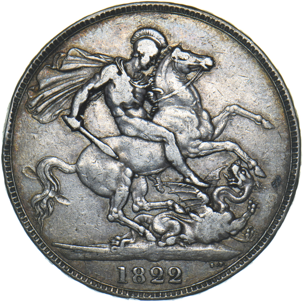 1822 SECUNDO Crown - George IV British Silver Coin - Nice – The Coin King