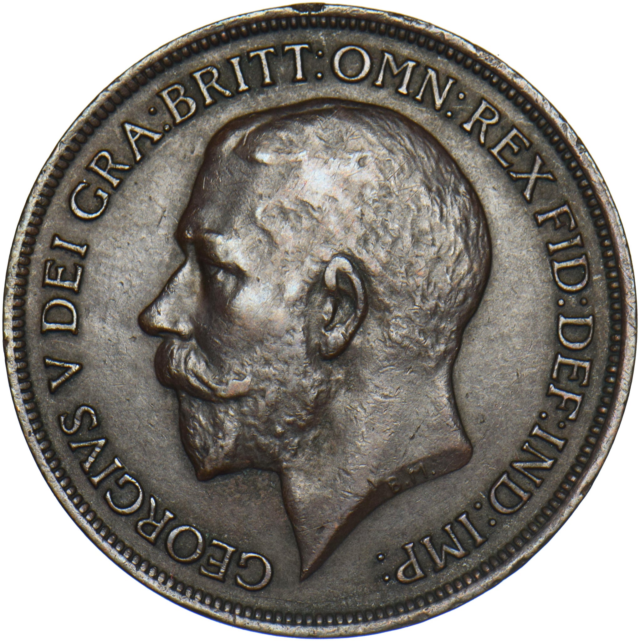 1913 Penny (Rare F176 Dies 2+A) - George V British Bronze Coin - Very – The Coin King