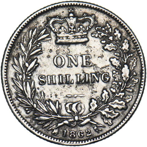 1862 Shilling - Victoria British Silver Coin – The Coin King