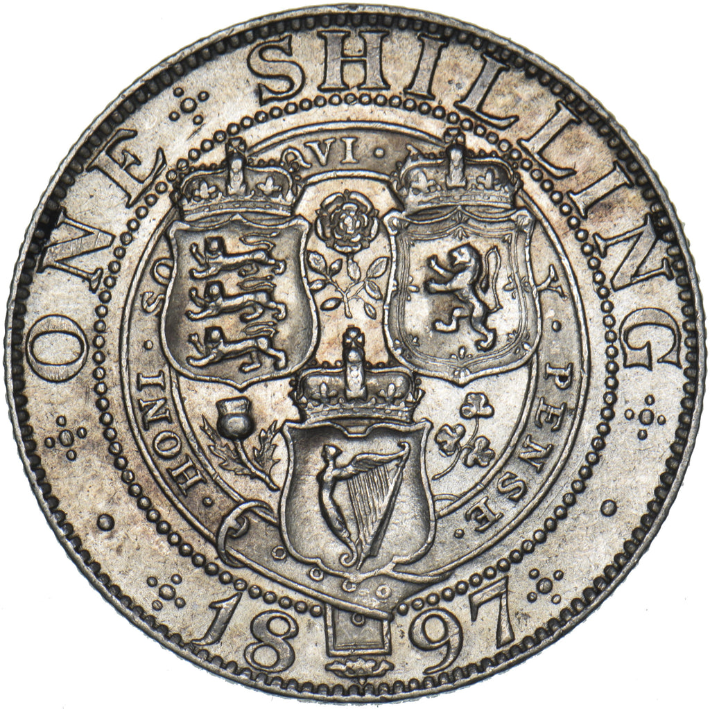 1897 Shilling - Victoria British Silver Coin - Nice – The Coin King