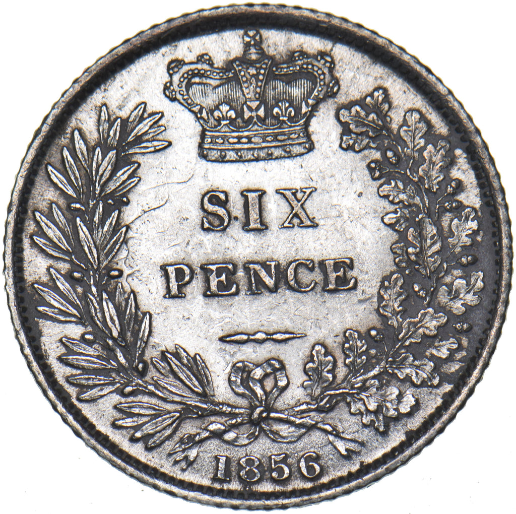 1856 Sixpence - Victoria British Silver Coin - Very Nice – The Coin King