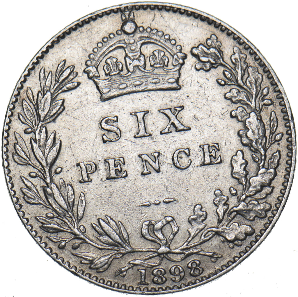 1898 Sixpence - Victoria British Silver Coin - Nice – The Coin King