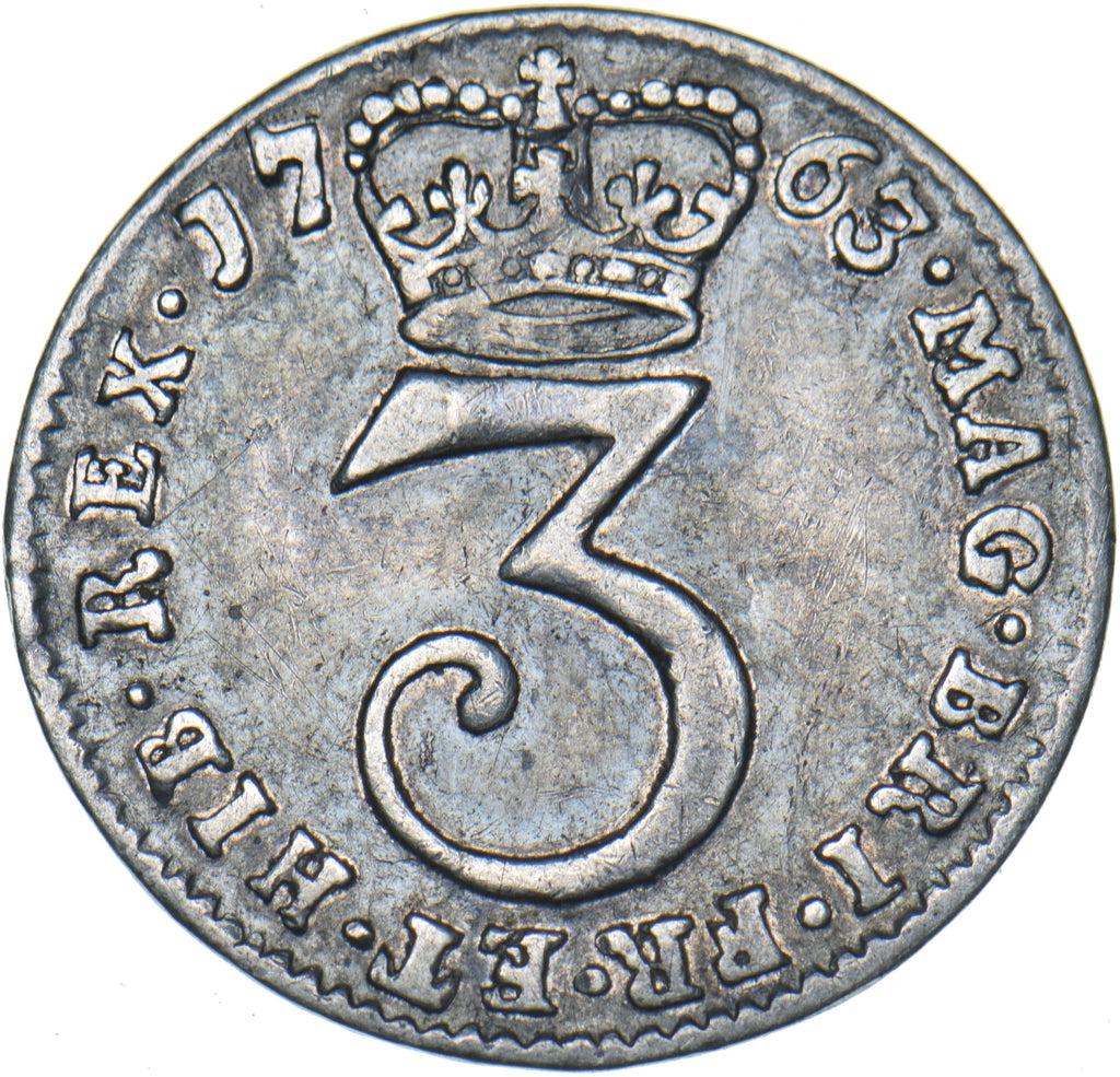 1763 Threepence - George III British Silver Coin - Nice – The Coin King