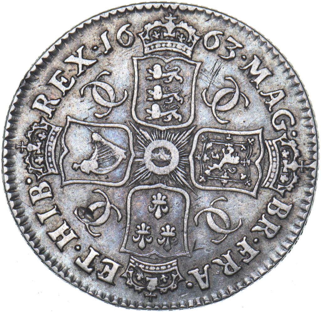 1663 Shilling - Charles II British Silver Coin - Nice – The Coin King
