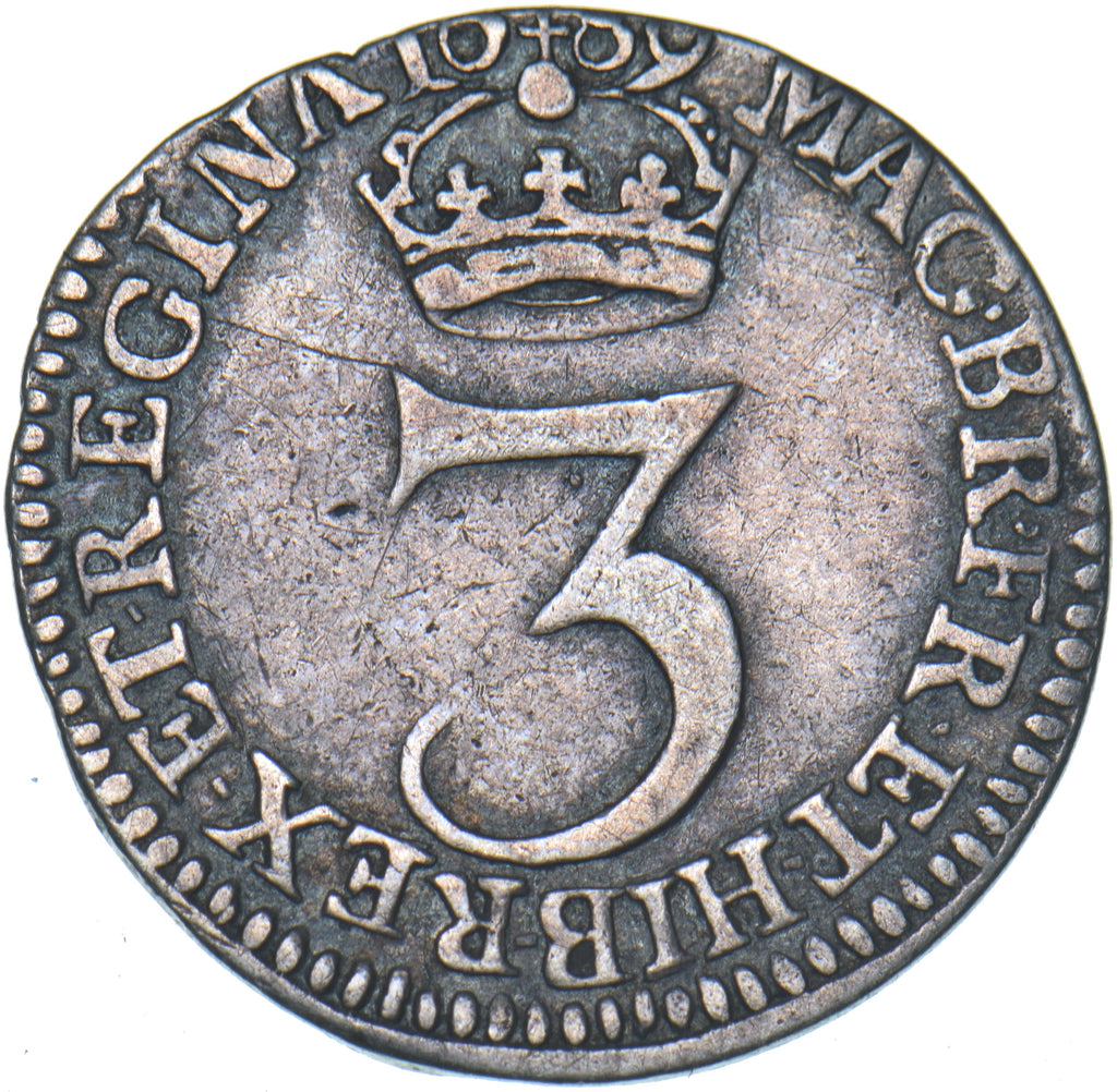 1689 Threepence - William & Mary British Silver Coin - Nice – The Coin King