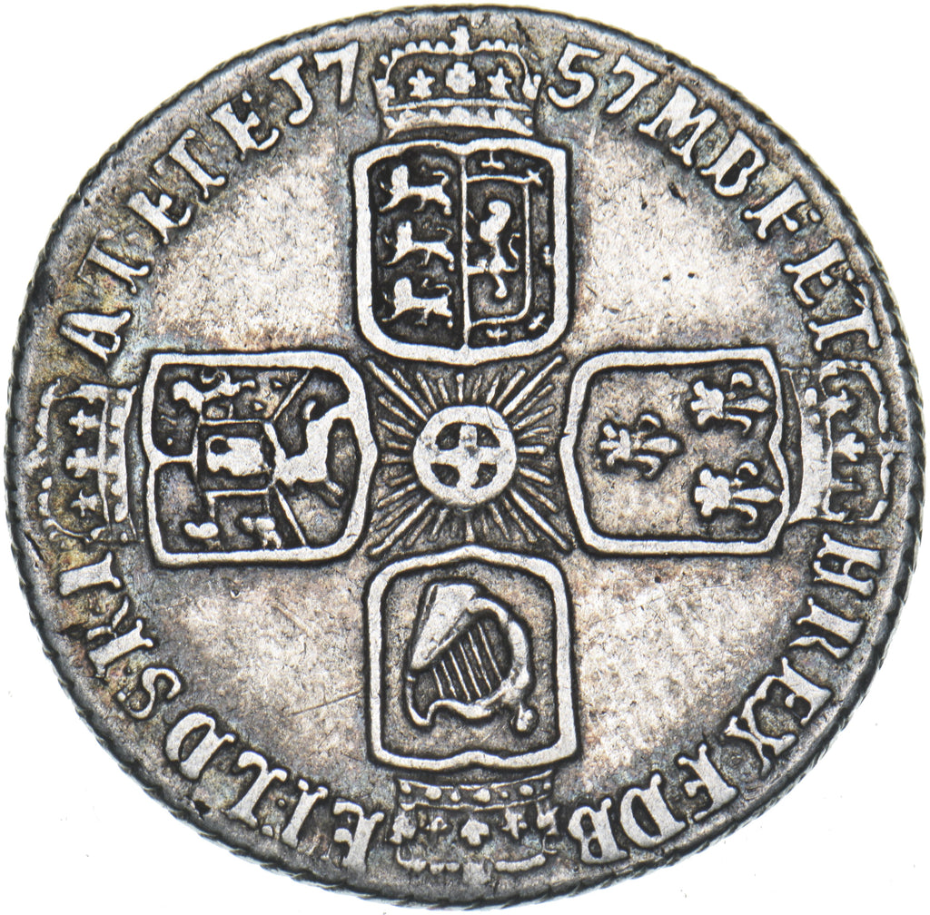 1757 Sixpence - George II British Silver Coin - Nice – The Coin King