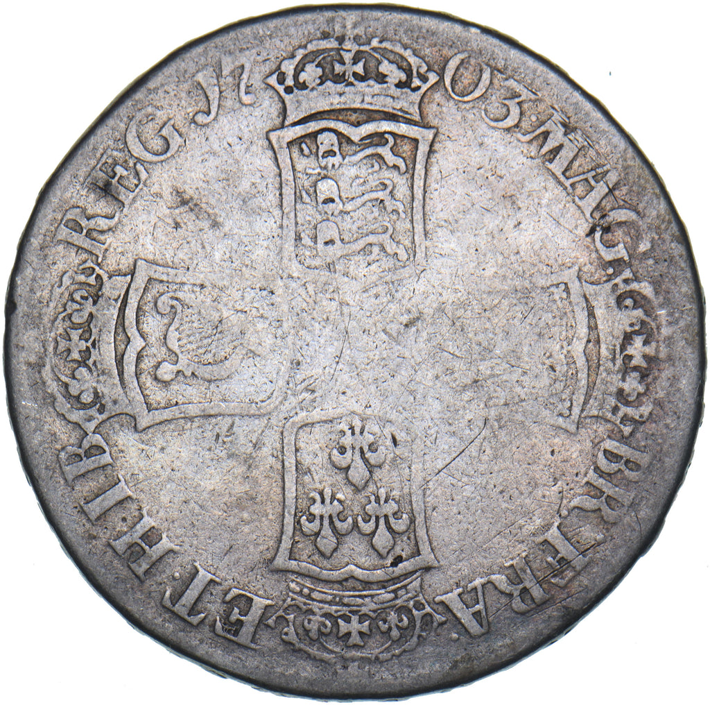 1703 VIGO Halfcrown - Anne British Silver Coin – The Coin King