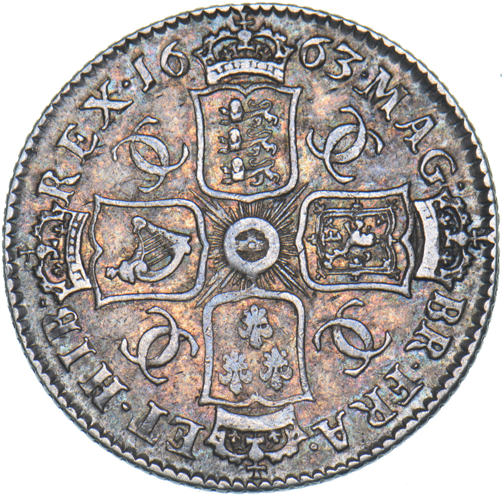 1663 Shilling - Charles II British Silver Coin - Nice – The Coin King