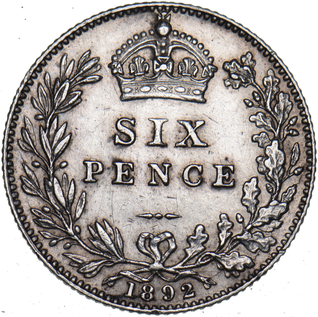 1892 Sixpence - Victoria British Silver Coin - Nice – The Coin King