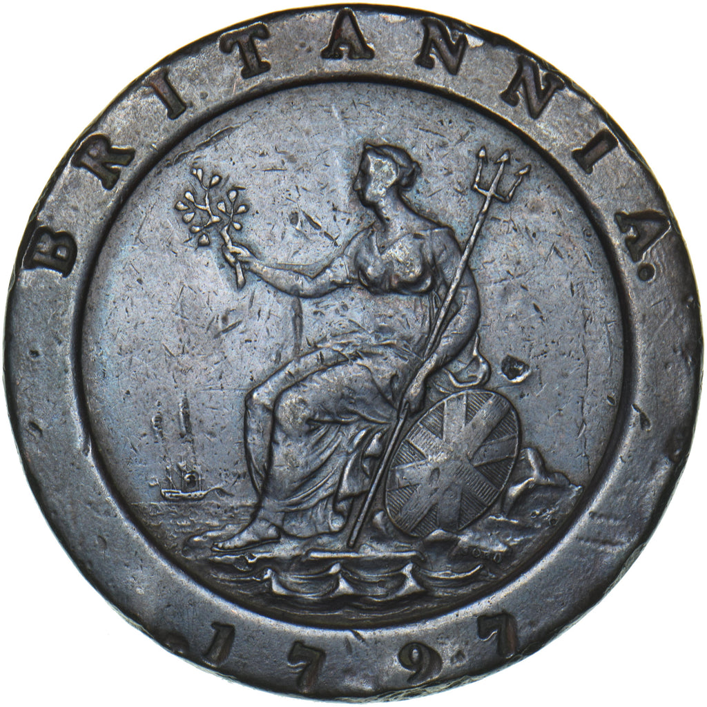 1797 Cartwheel Twopence - George III British Copper Coin - Nice – The ...