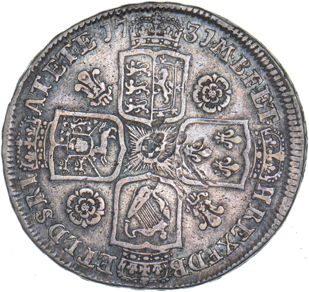 1731 Halfcrown - George II British Silver Coin - Nice – The Coin King