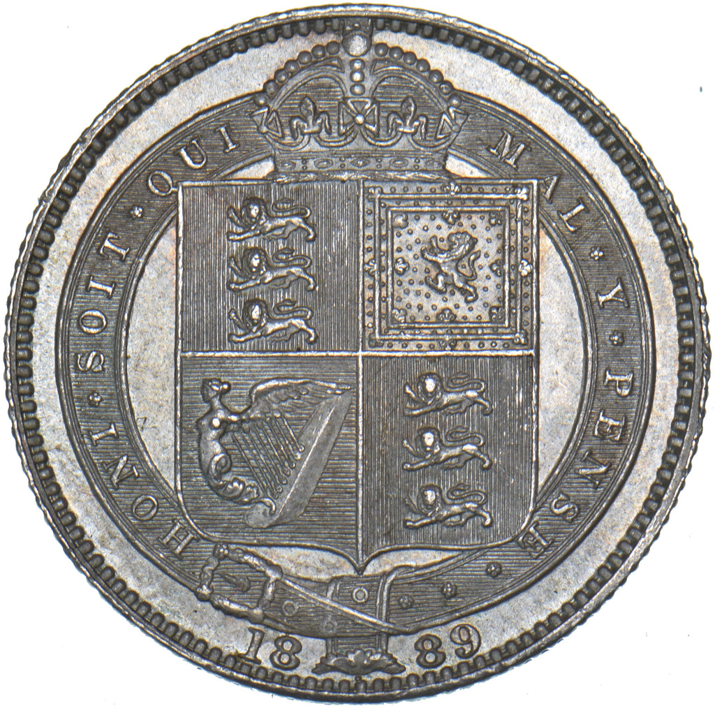 1889 Shilling - Victoria British Silver Coin - Very Nice – The Coin King