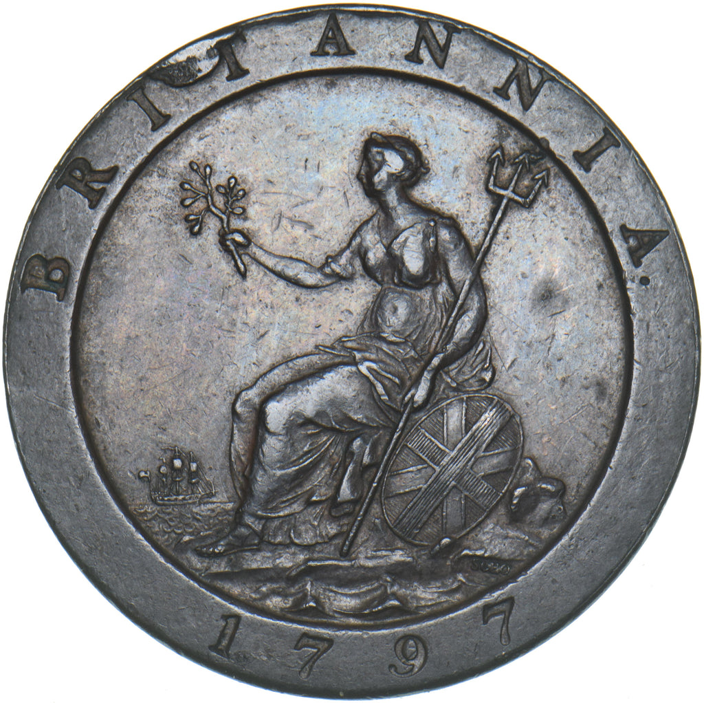 1797 Cartwheel Penny - George III British Copper Coin - Very Nice – The ...