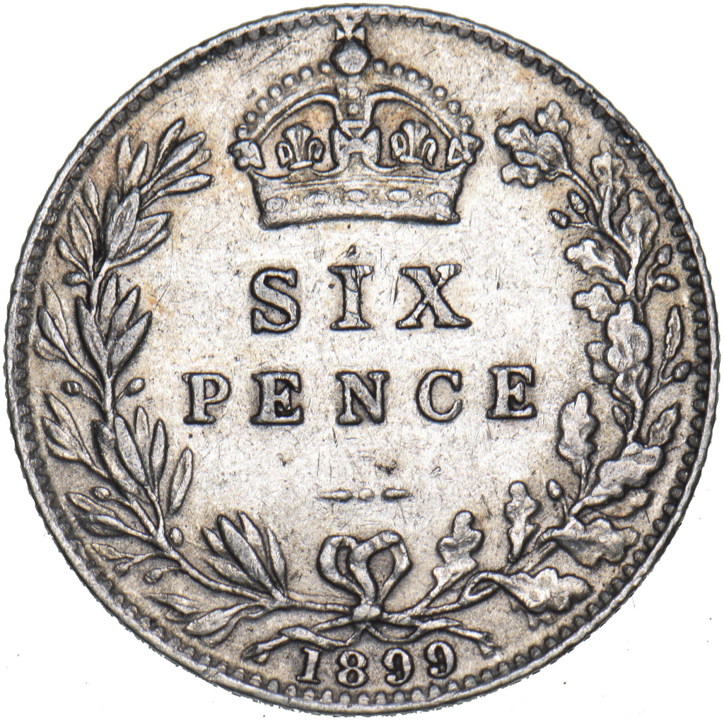 1899 Sixpence - Victoria British Silver Coin - Nice – The Coin King