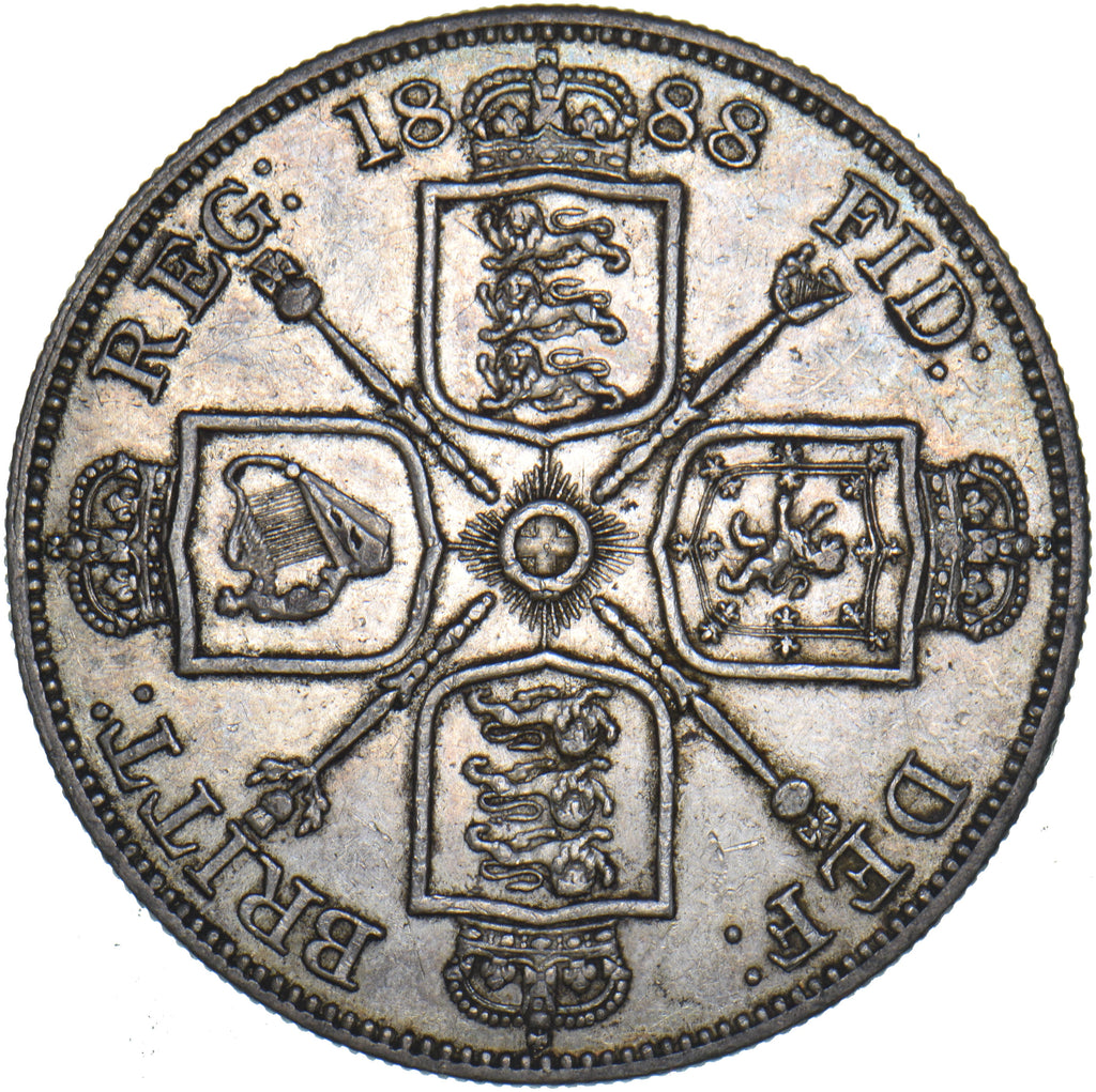 1888 Double Florin - Victoria British Silver Coin - Nice – The Coin King