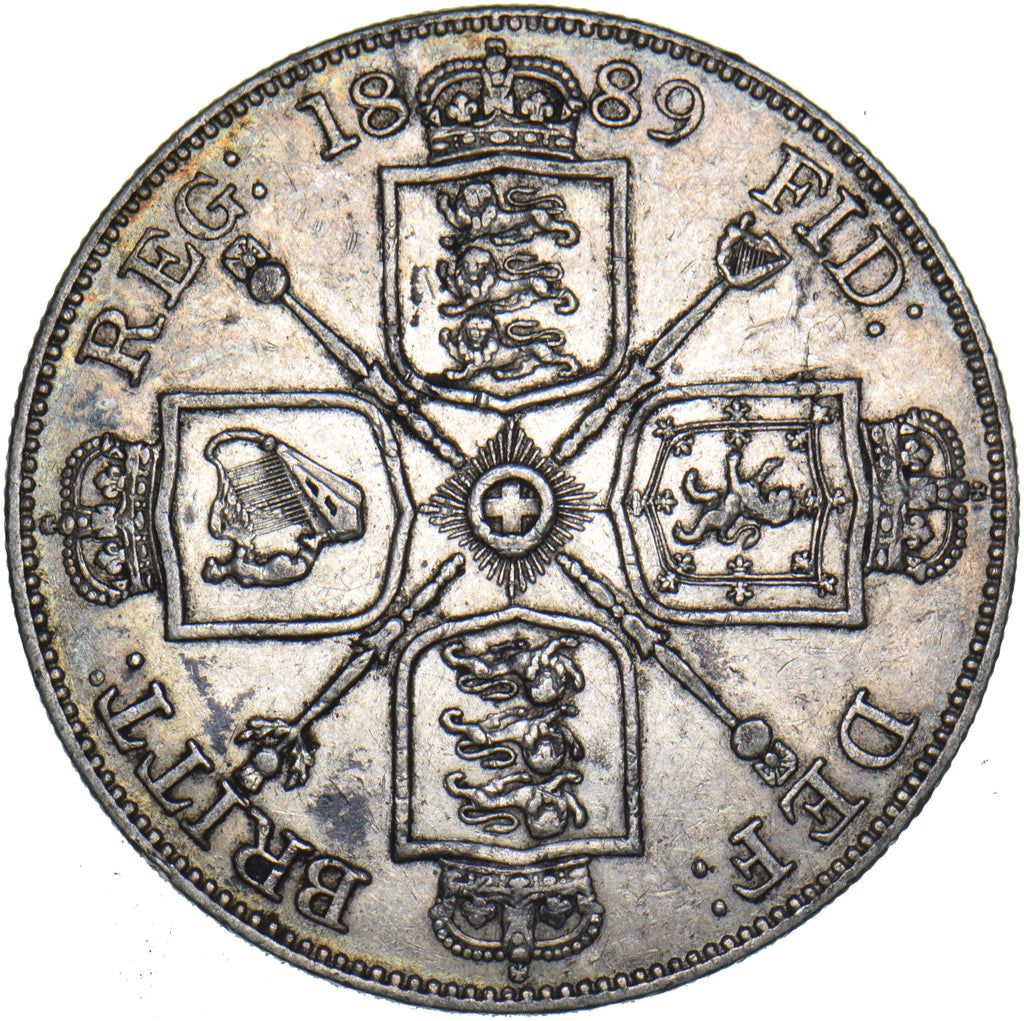 1889 Double Florin - Victoria British Silver Coin - Nice – The Coin King