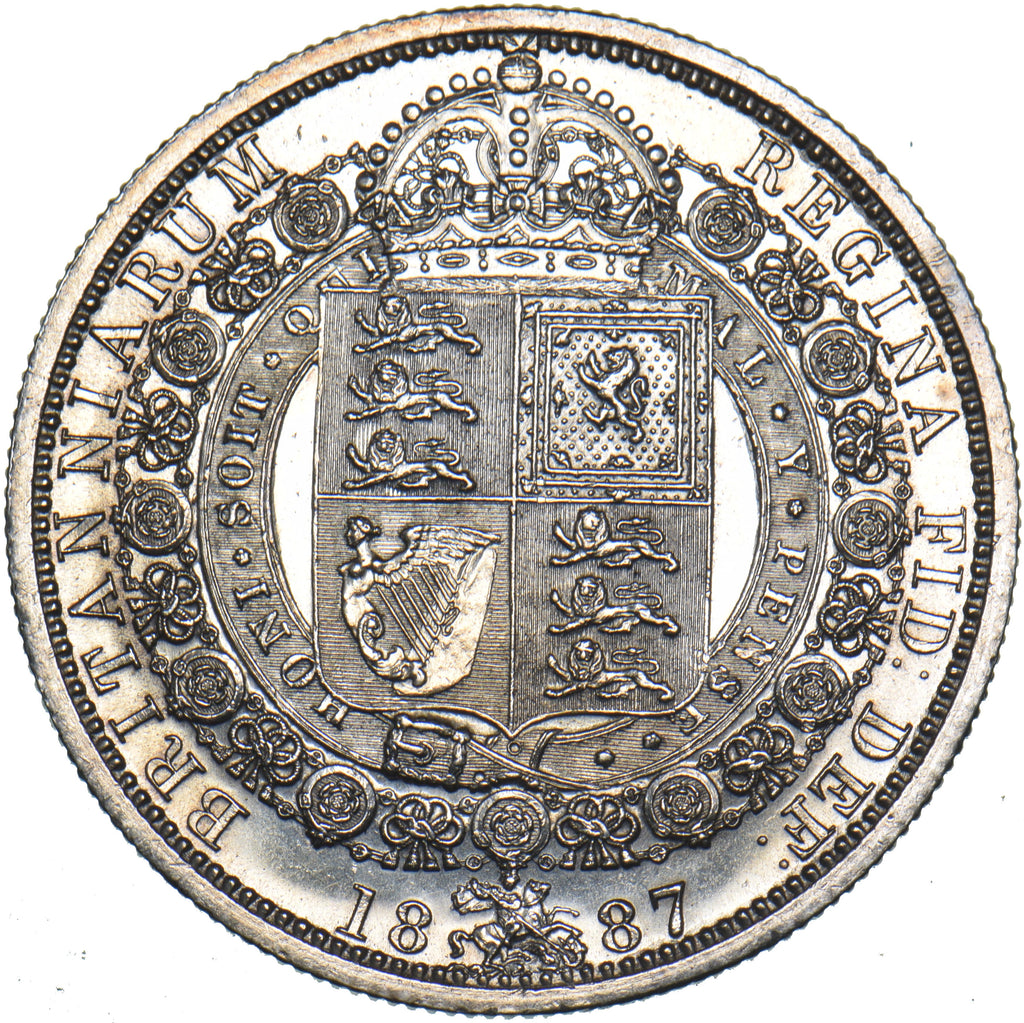 1887 Halfcrown - Victoria British Silver Coin - Very Nice – The Coin King