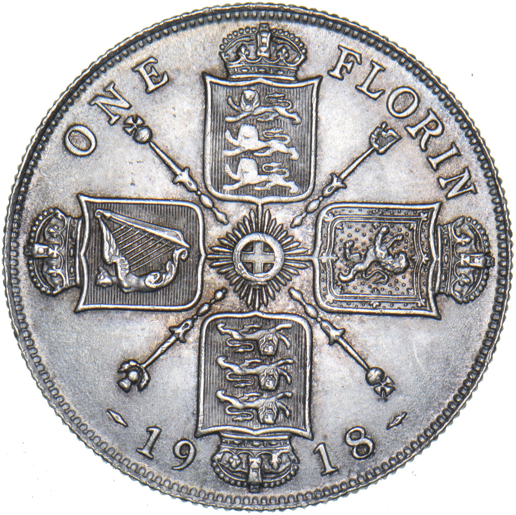 1918 Florin - George V British Silver Coin - Very Nice – The Coin King