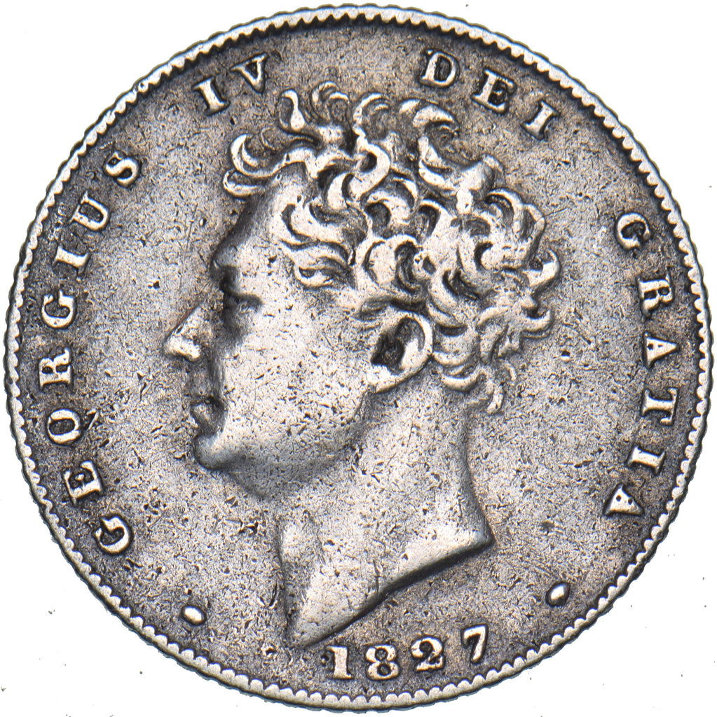 1827 Sixpence - George IV British Silver Coin - Nice – The Coin King