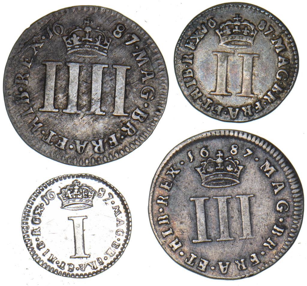 1687 Maundy Set - James II British Silver Coins - Nice – The Coin King