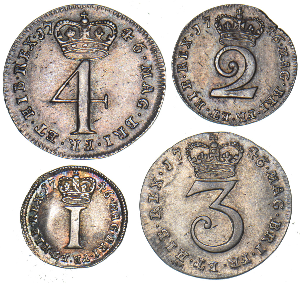 1746 Maundy Set - George II British Silver Coins - Very Nice – The Coin ...
