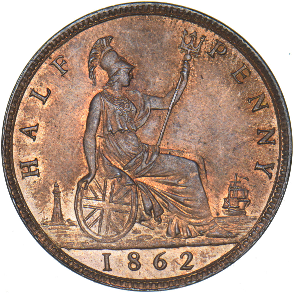 1862 Halfpenny - Victoria British Bronze Coin - Superb – The Coin King