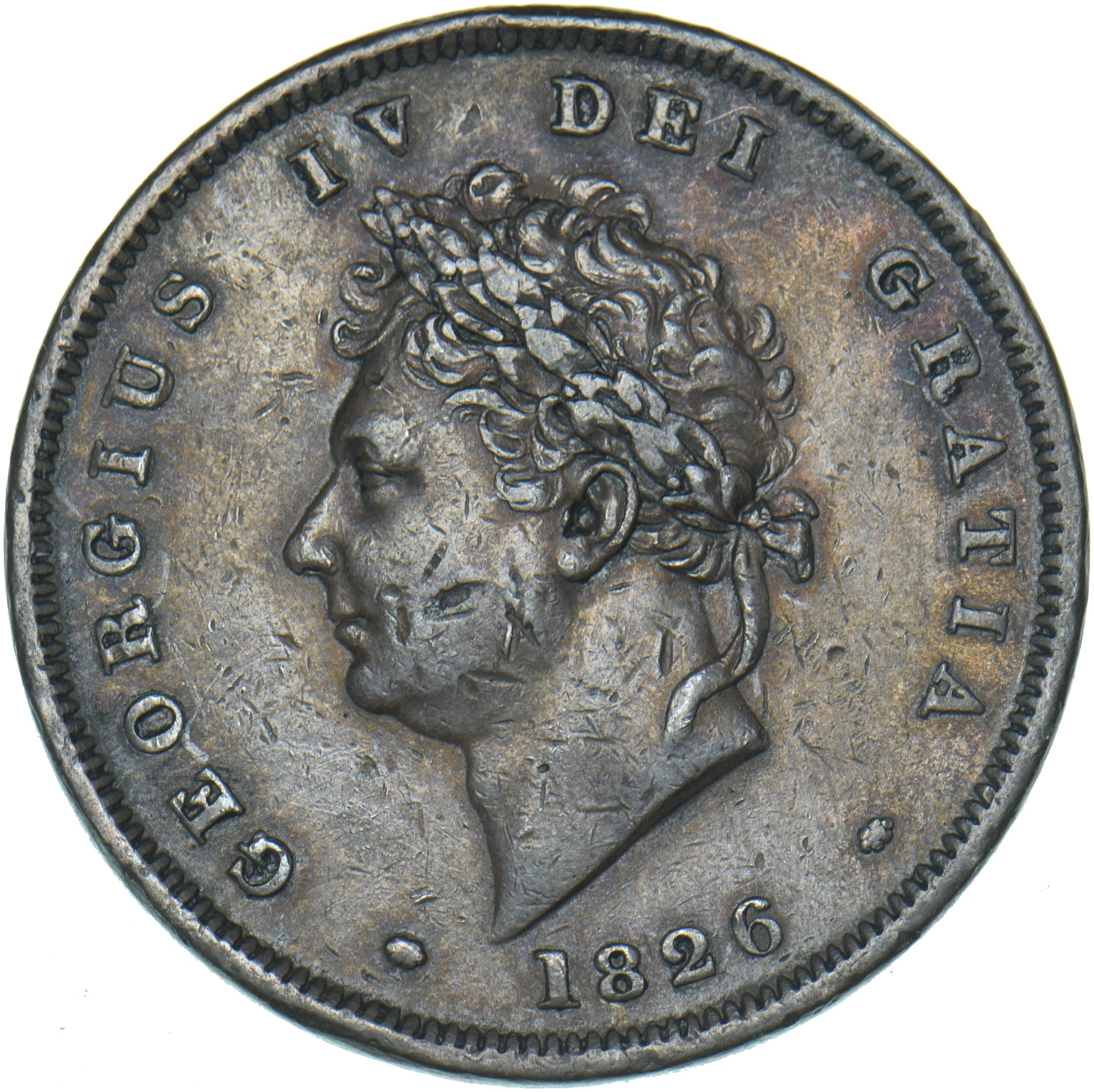 1826 Penny (Thick Line) - George IV British Copper Coin - Nice – The ...