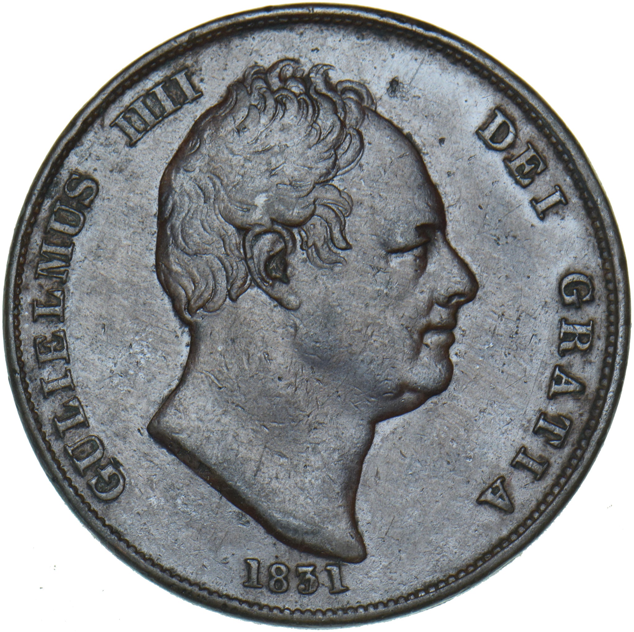 1831 Penny (.W.W on Truncation) - William IV British Copper Coin - Nic ...