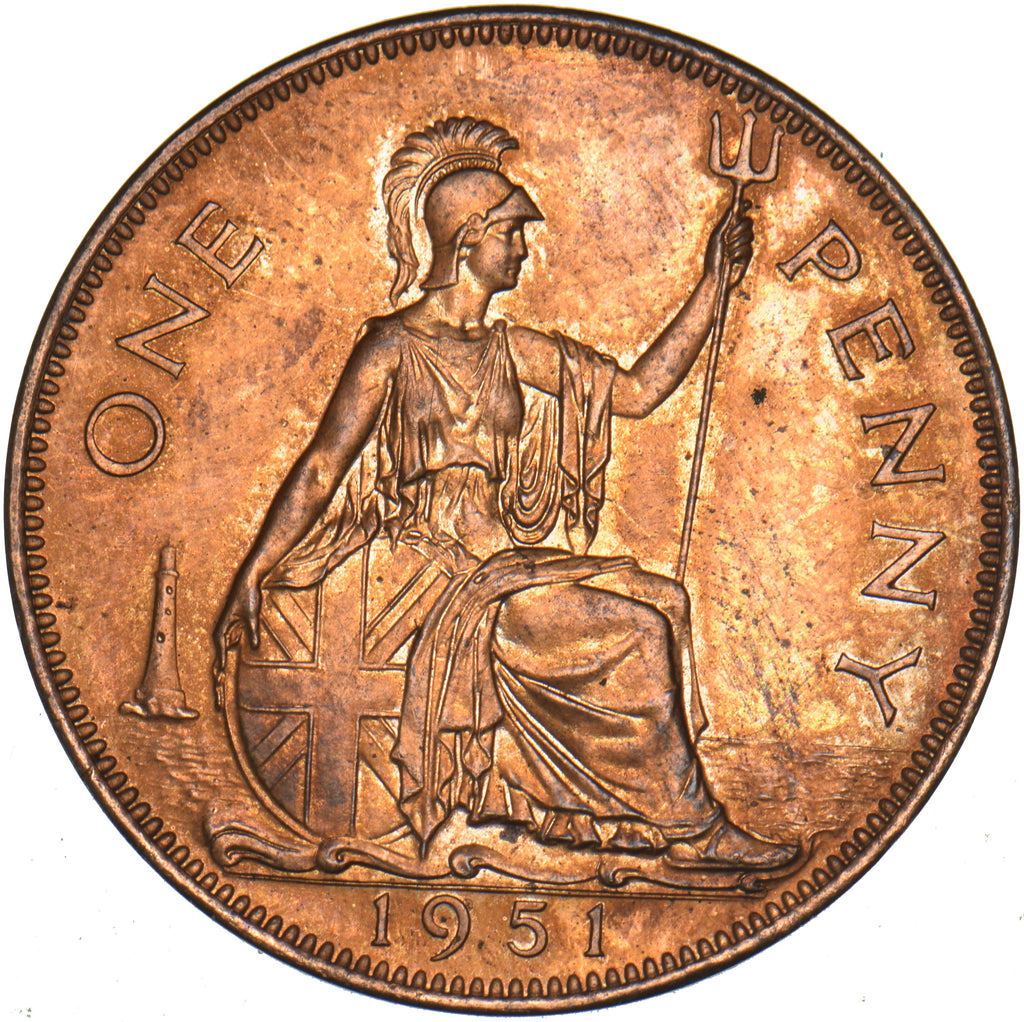 1951 Proof Penny - George VI British Bronze Coin - Superb – The Coin King