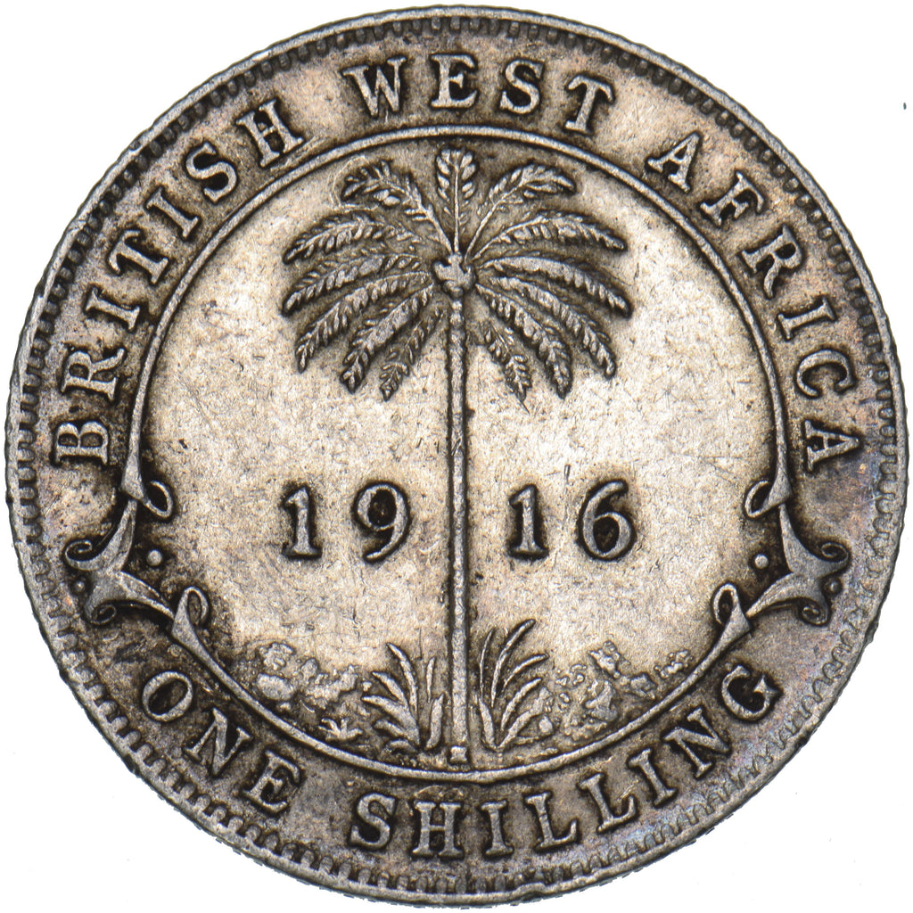 1916 British West Africa Shilling - George V Silver Coin - Nice – The ...