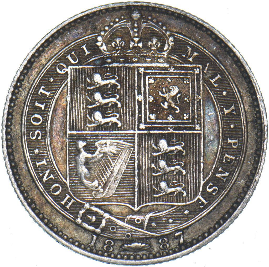 1887 Shilling - Victoria British Silver Coin - Nice – The Coin King