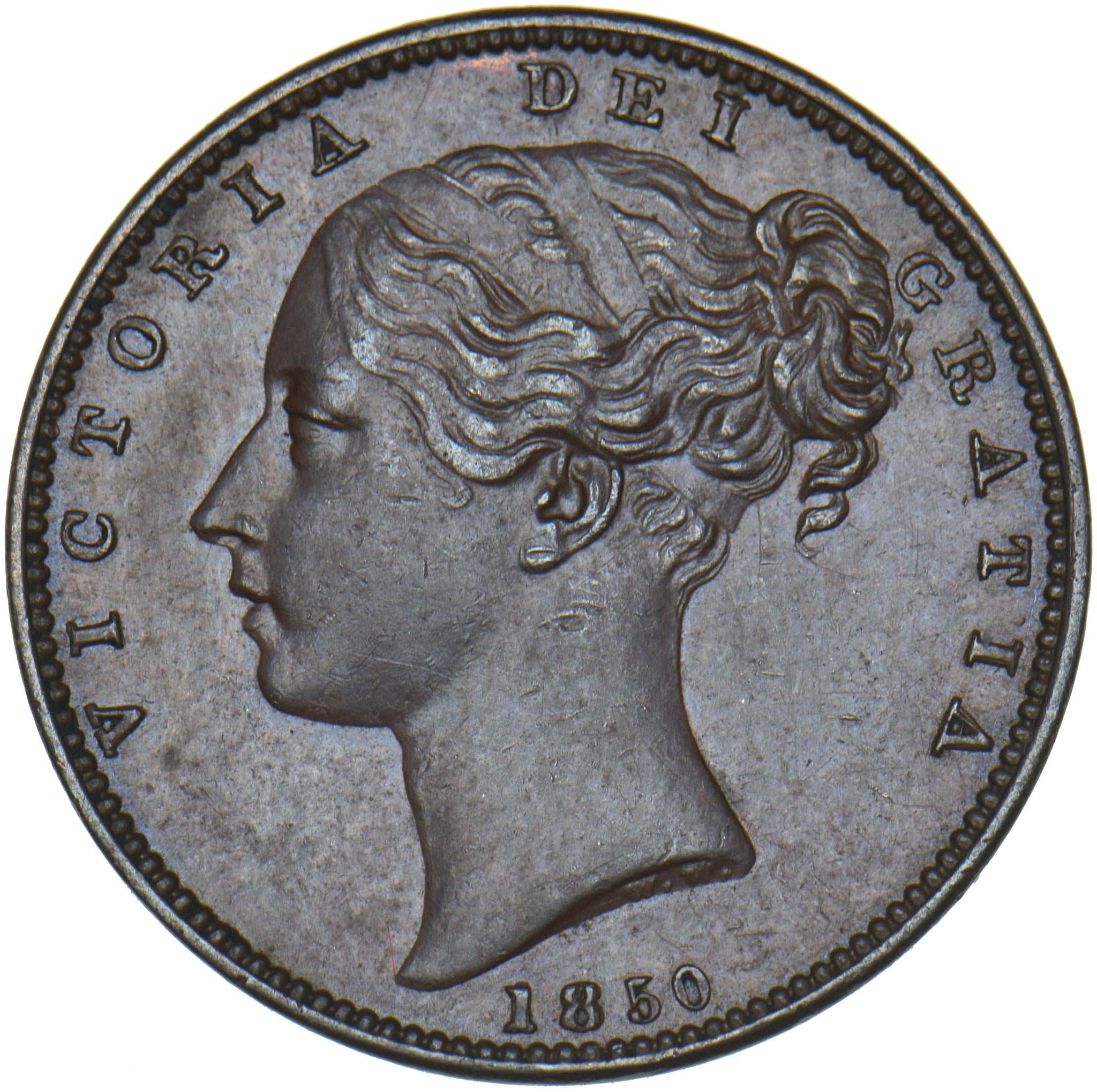 1850 Farthing - Victoria British Copper Coin - Very Nice – The Coin King