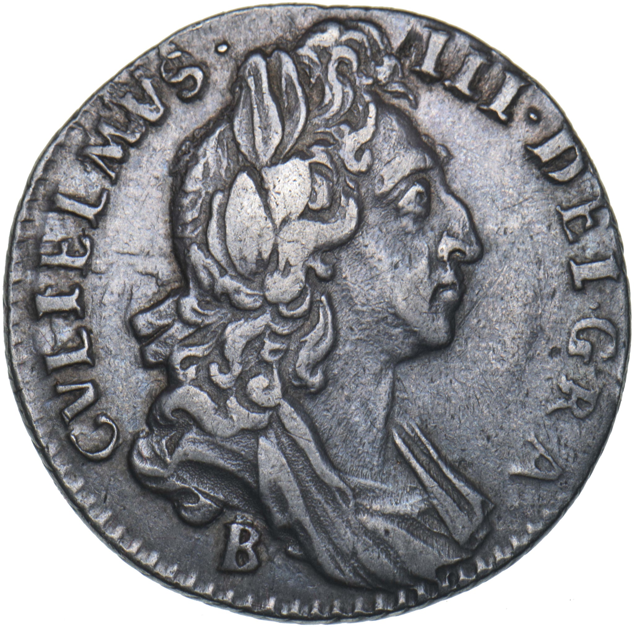 1697 B Sixpence (Bristol Mint) - William III British Silver Coin - Nic ...