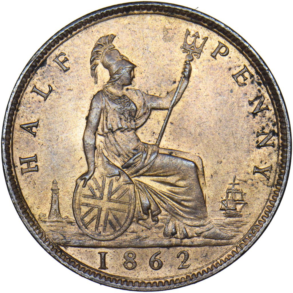 1862 Halfpenny - Victoria British Bronze Coin - Superb – The Coin King