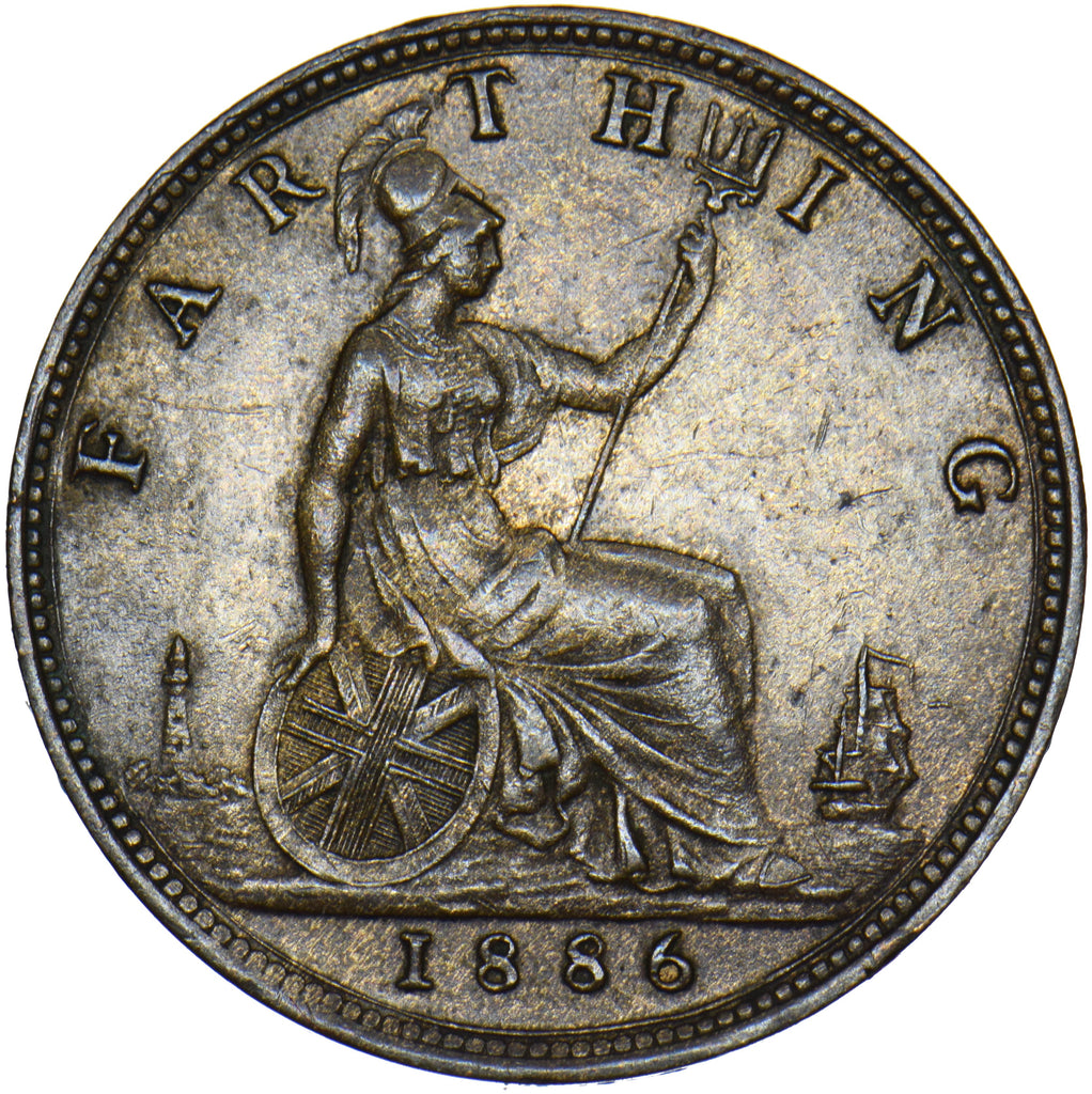 1886 Farthing - Victoria British Bronze Coin - Very Nice – The Coin King