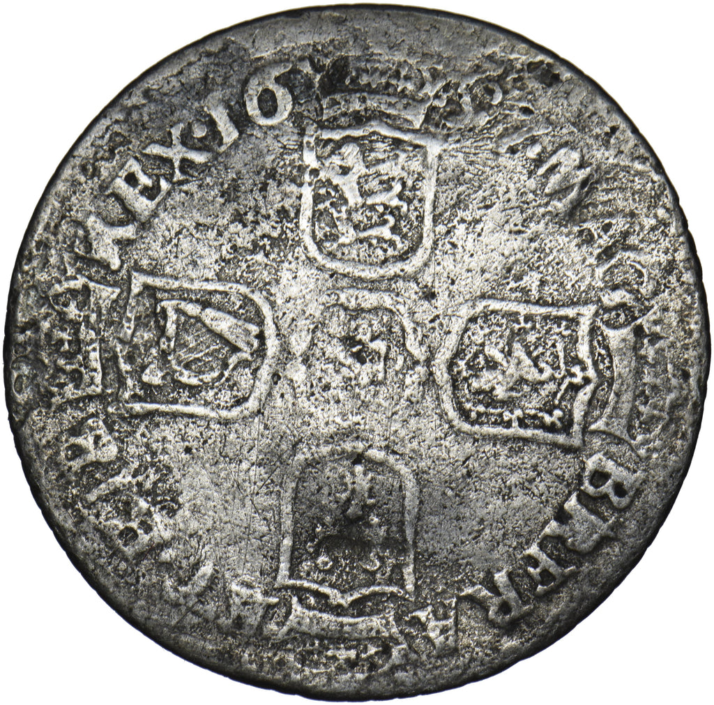 1697 Sixpence (Rare 2nd Bust, GVLIEMVS) - William III British Silver C ...