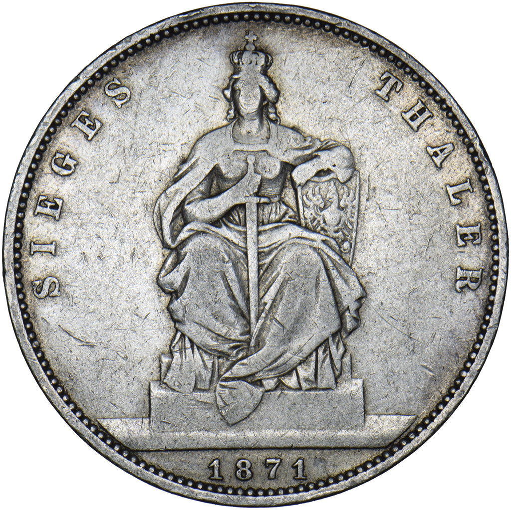1871 Germany Prussia Sieges Thaler - Silver Coin – The Coin King