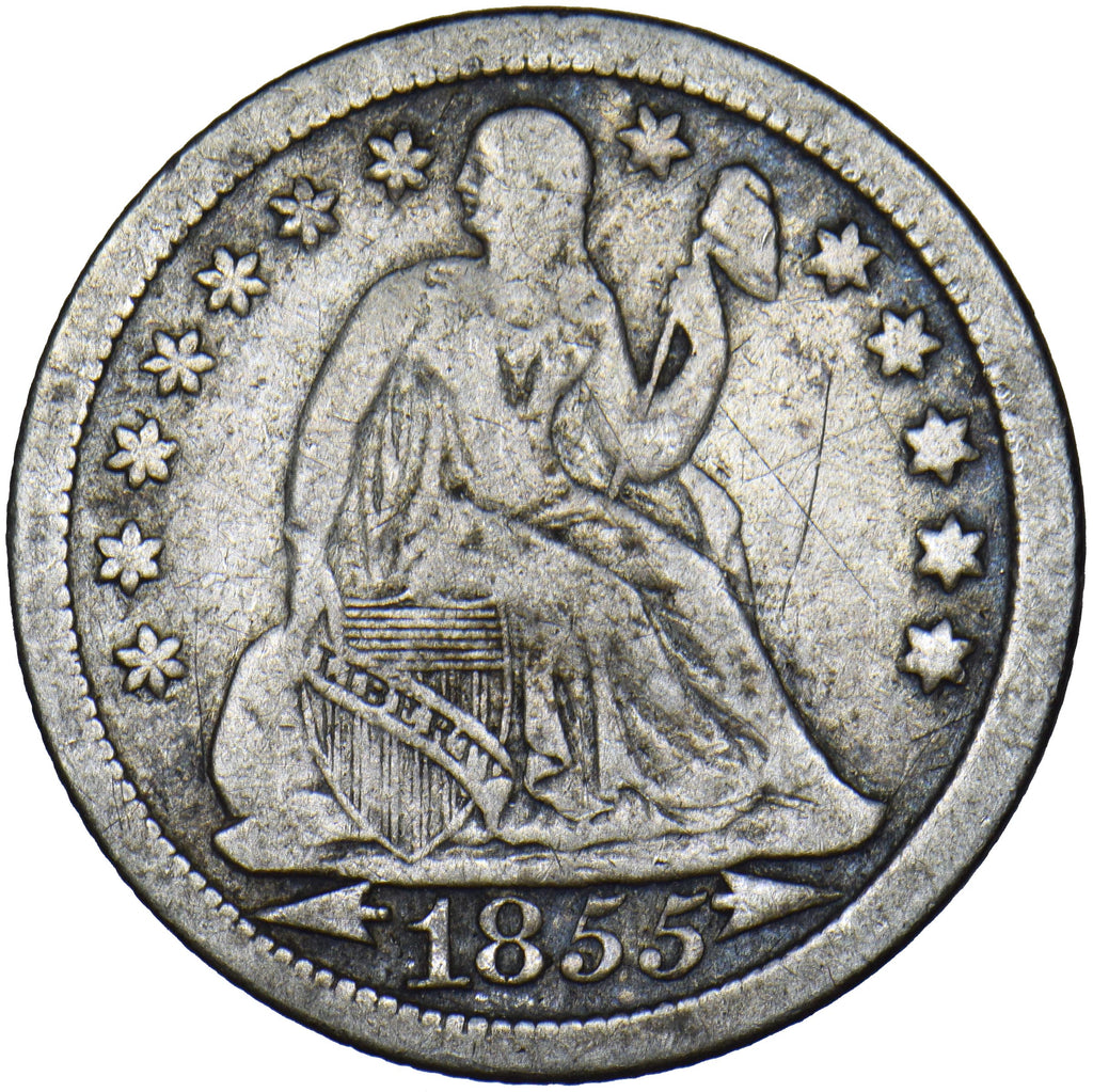 1855 USA Dime - Silver Coin – The Coin King