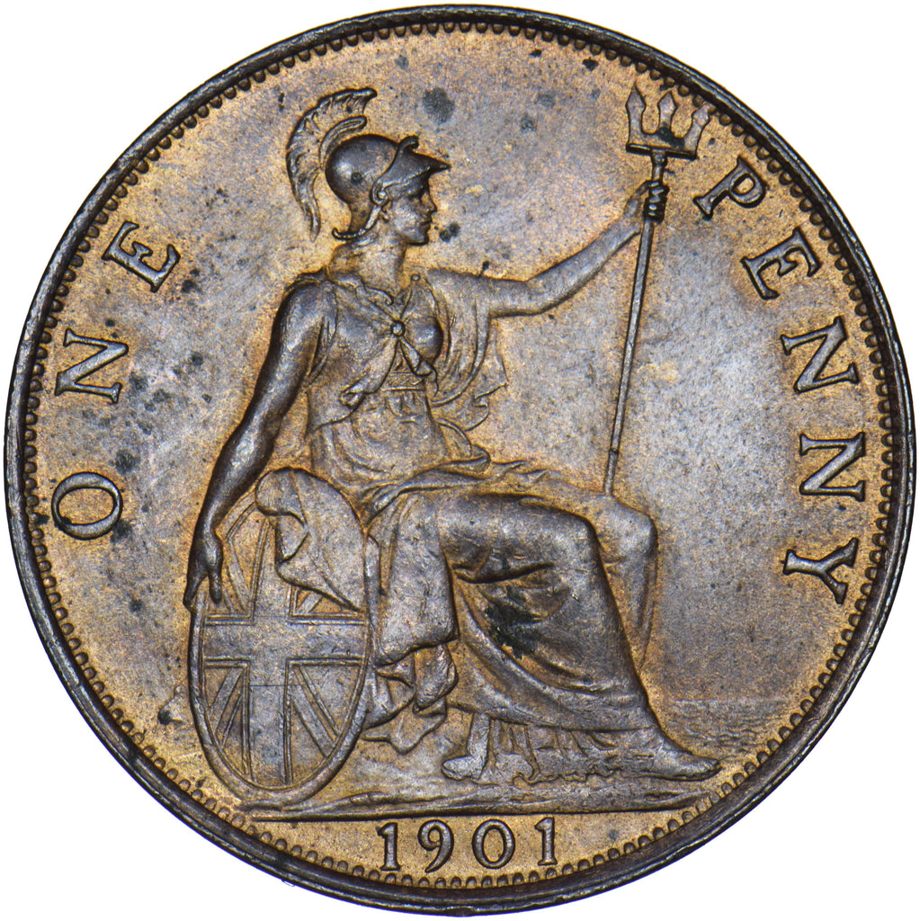 1901 Penny - Victoria British Bronze Coin - Very Nice – The Coin King
