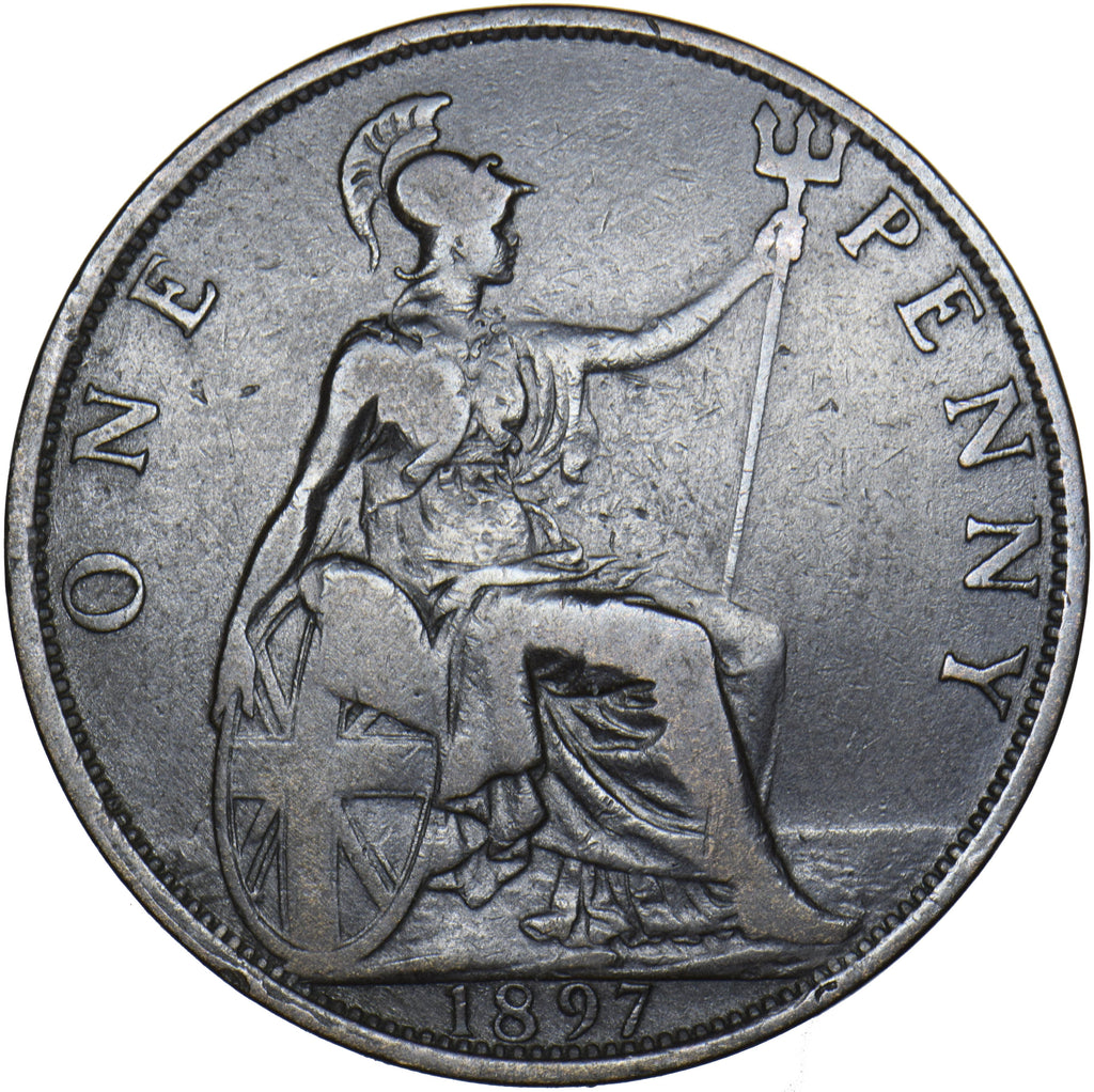 1897 Penny (High Tide - Rare) - Victoria British Bronze Coin – The Coin ...