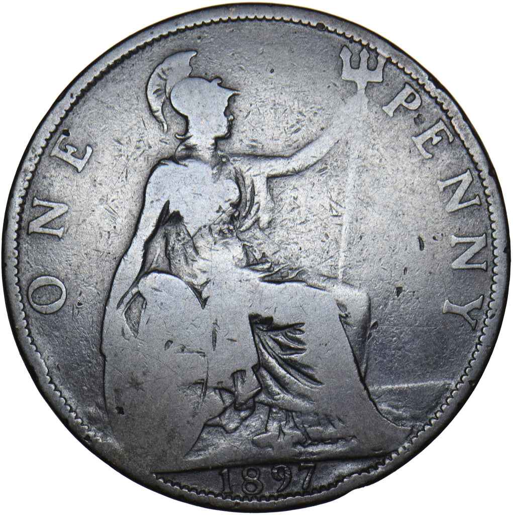 1897 Penny (High Tide - Rare) - Victoria British Bronze Coin – The Coin ...